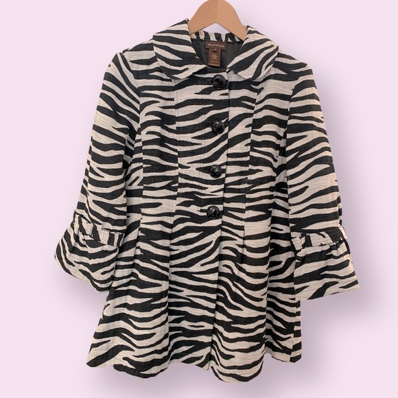 Multiples | Jackets & Coats | Zebra Print Coat | Poshmark